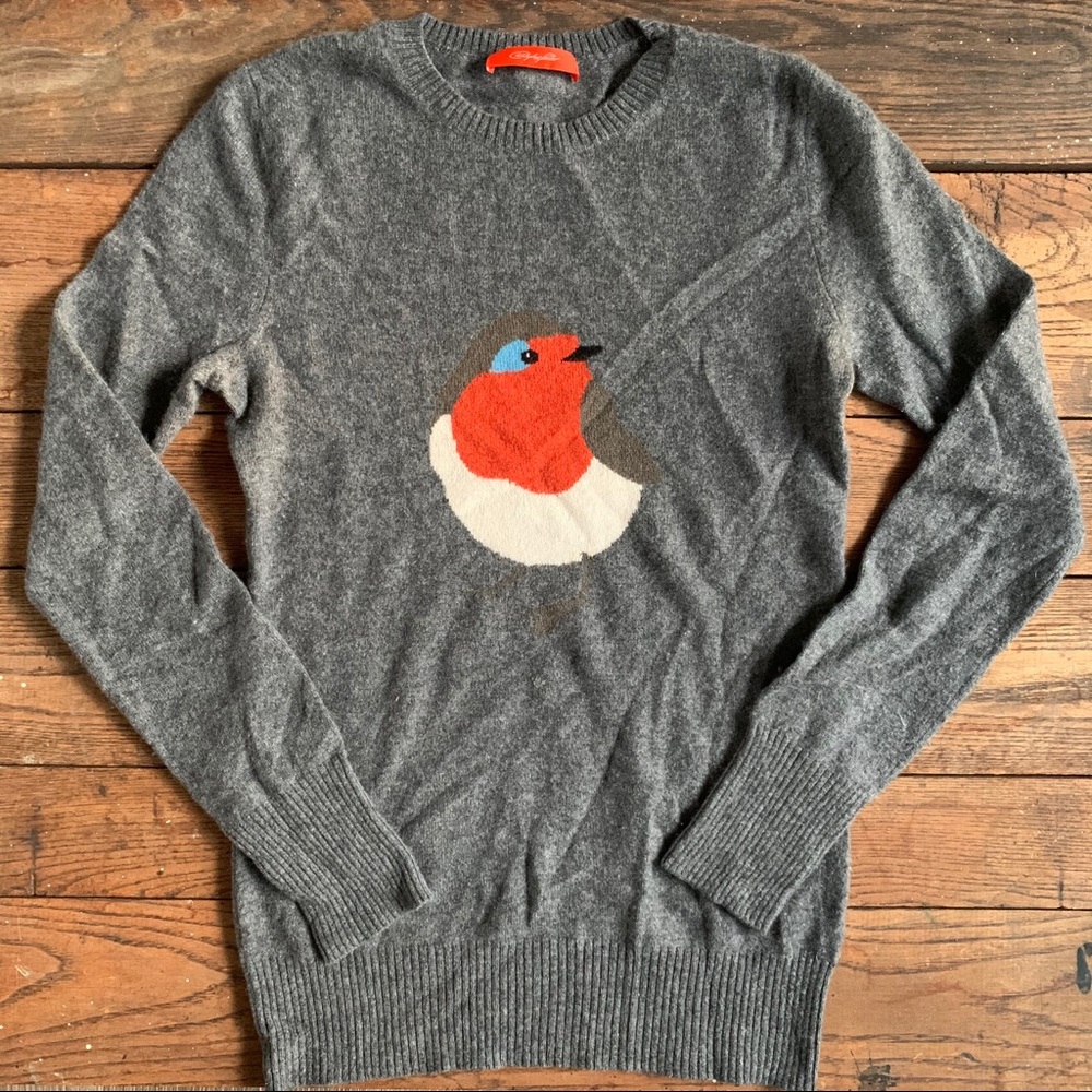 Christopher Fischer Intarsia Bird Cashmere Sweater - Gem